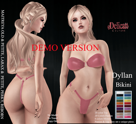 Second Life Marketplace - Dyllan bikini - DEMO - Delicatt Coture